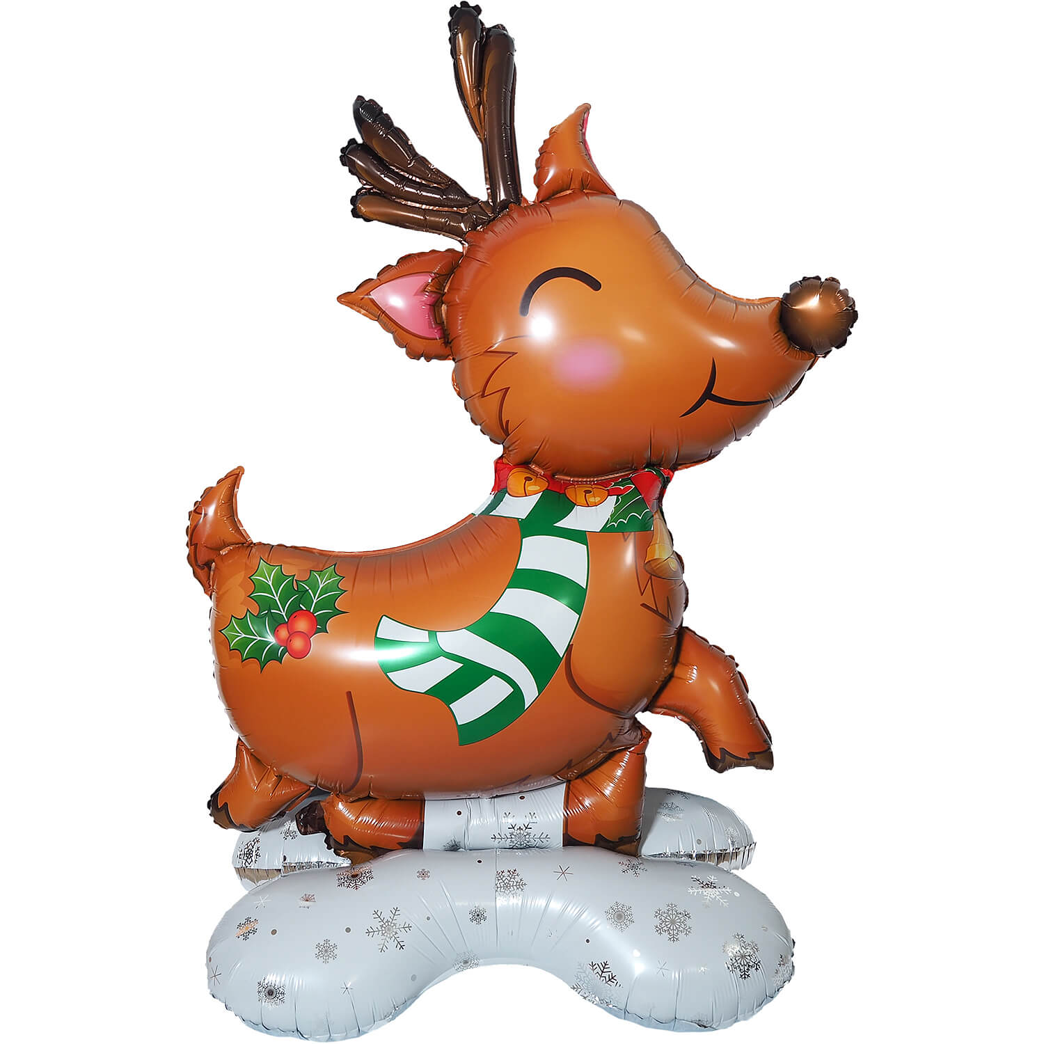 Decoratiune Renul Rudolf, Holly, balon folie 3D, 120x80cm - eMAG.ro