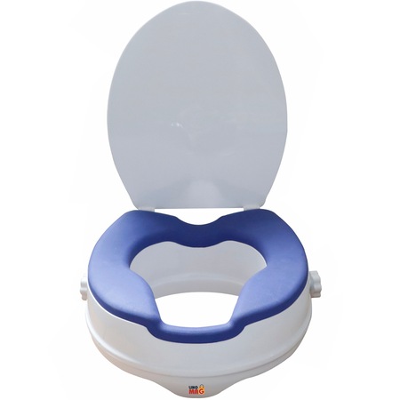 Inaltator WC cu capac Linomag®, 10 cm inaltime, Colac din PU moale ...