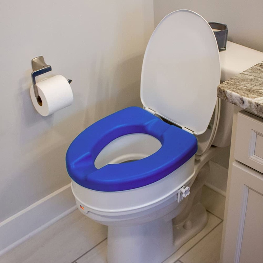 Inaltator WC cu capac Linomag®, 10 cm inaltime, Colac din PU moale ...