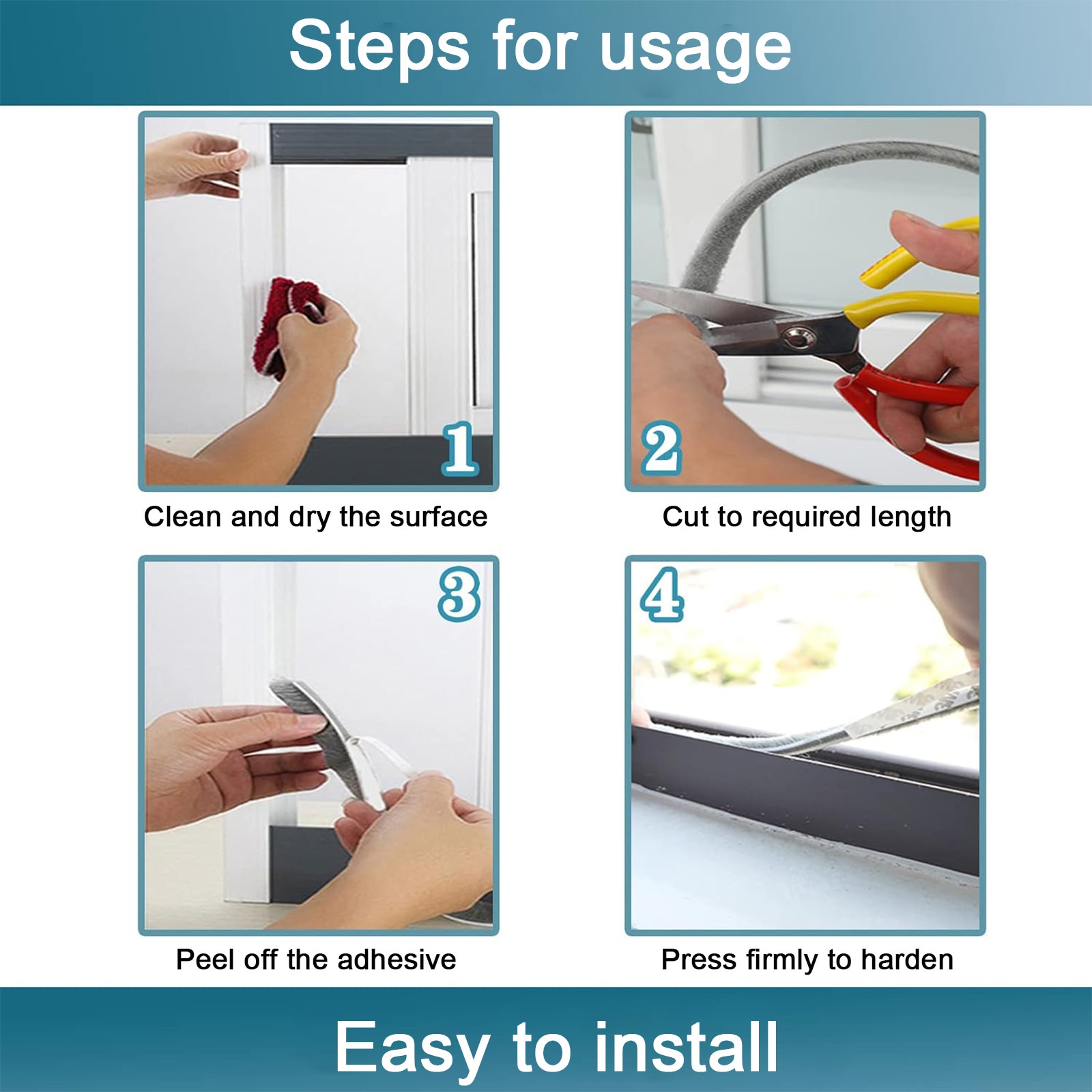 Garnitura perie ferestre, NUODWELL, Material polipropilena/lana, 20m ...