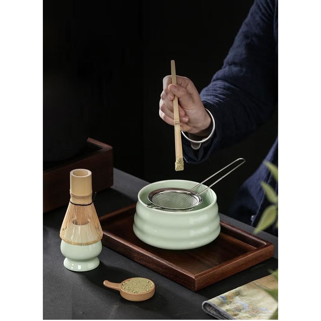 Set de 7 unelte pentru prepararea matcha, kit pentru ceremonia ceaiului ...