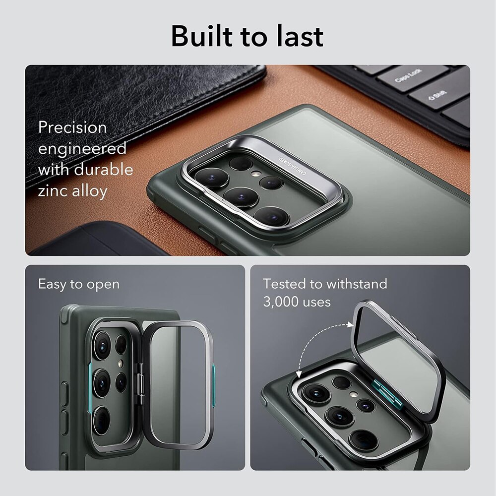 Защитен калъф за телефон ESR, стойка Shock Armor, поддържаща функция ...