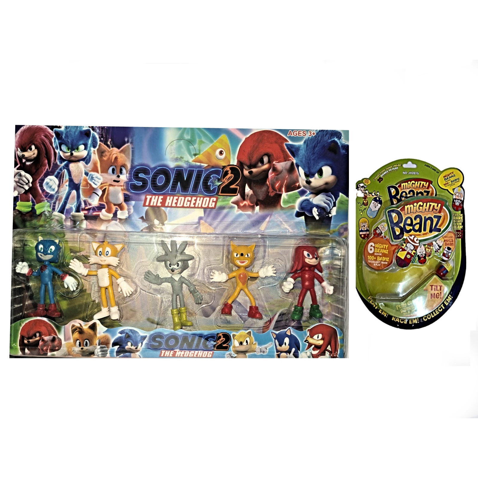 Set 5 figurine Sonic The Hedgehog, 7 cm+Mighty Moose Beanz 6 Figurine ...