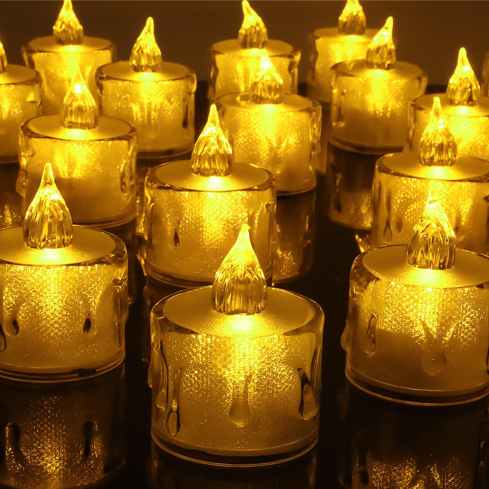 Set 24 lumanari LED, Alb cald - eMAG.ro