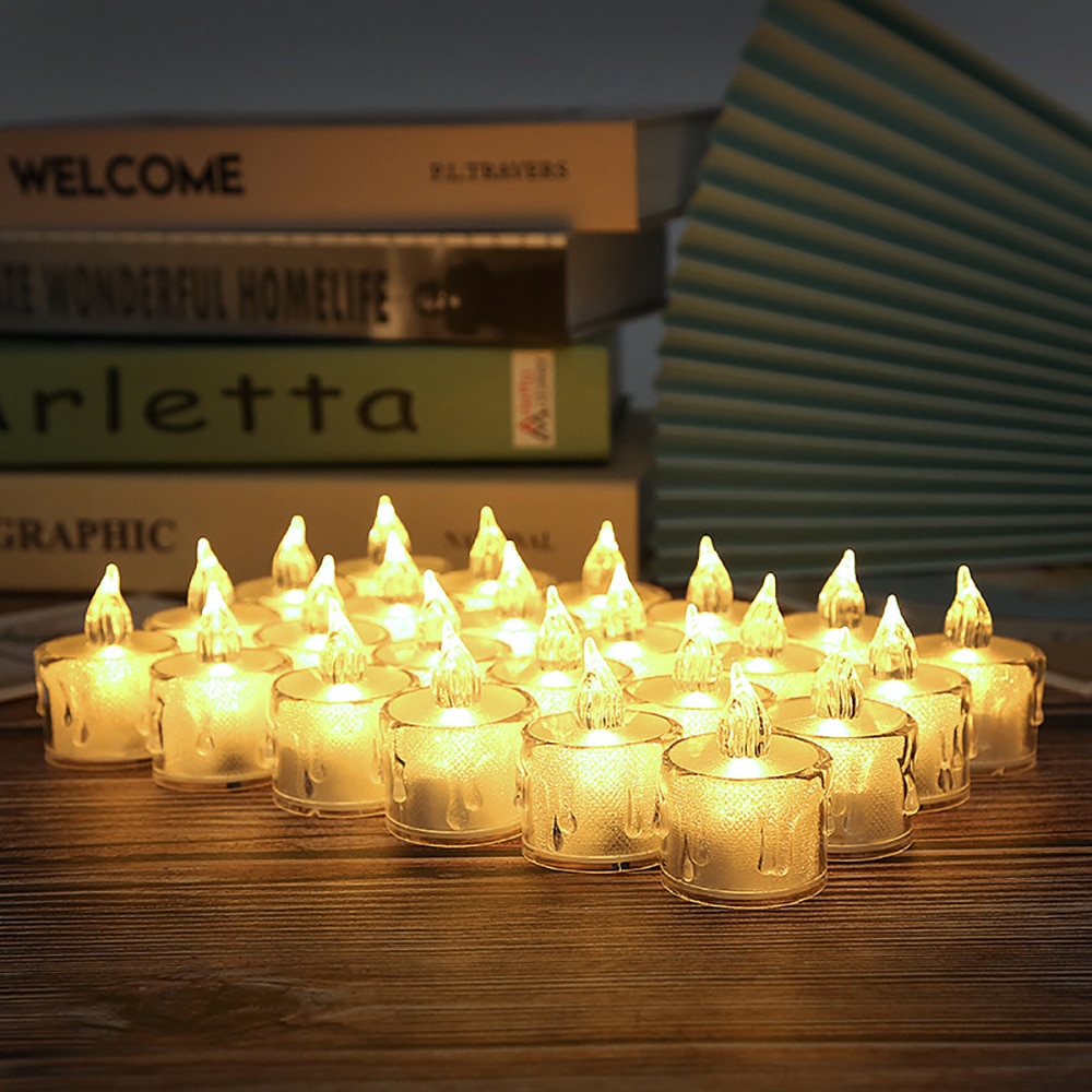 Set 24 lumanari LED, Alb cald - eMAG.ro