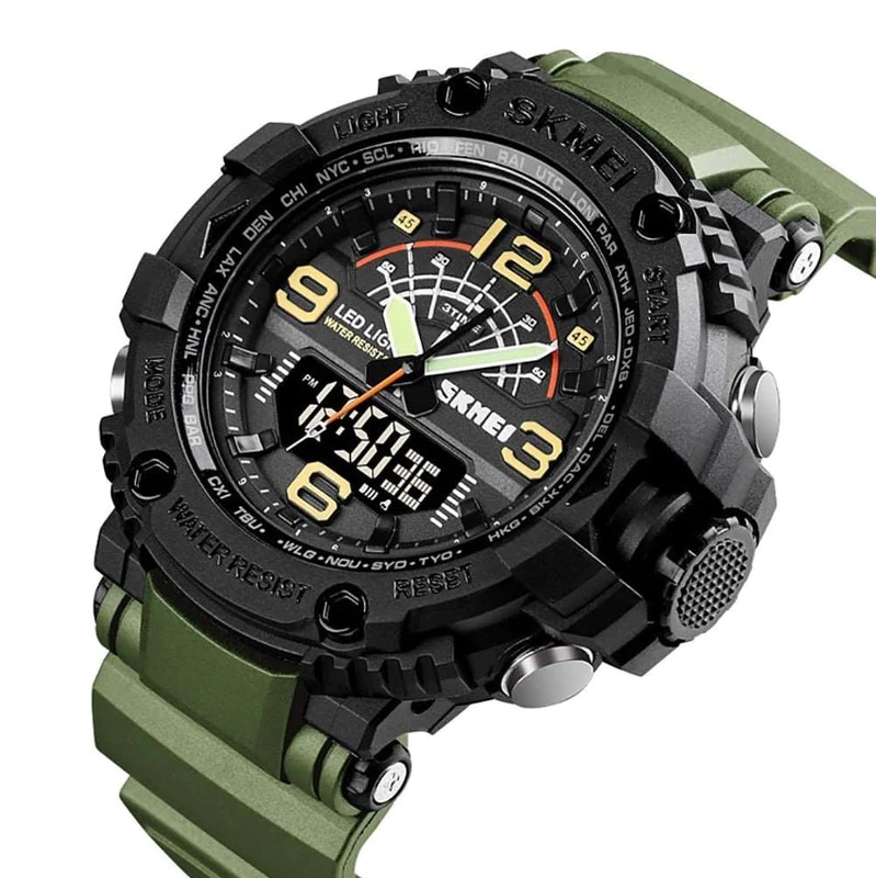 Ceas Military Sport, Skmei, Barbati, Afisaj Analog si Digital ...