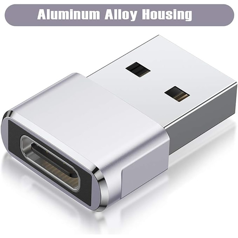 Adaptoare, USB C mama la USB tata, Suport Win10, Mac OS, Argintiu - eMAG.ro