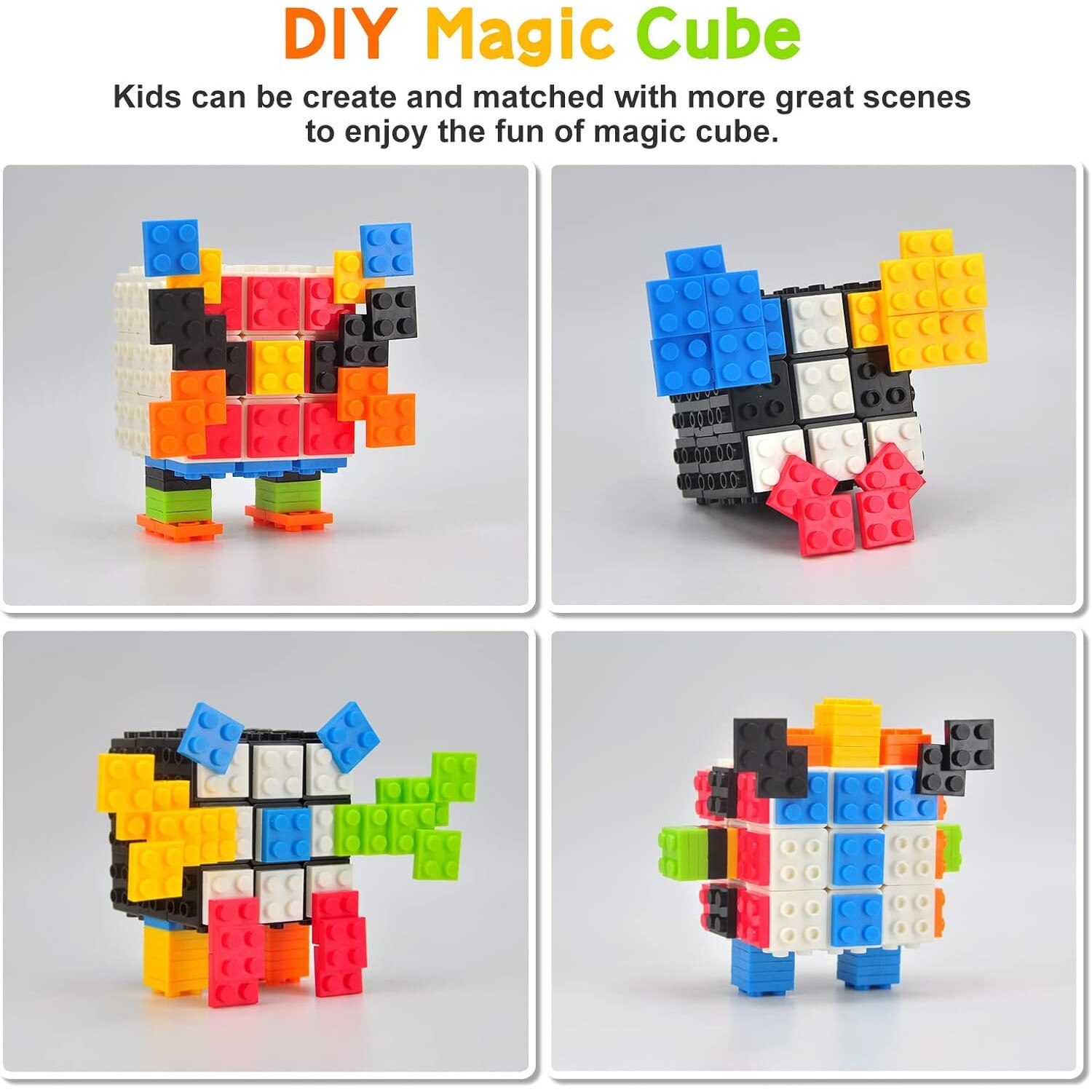 Joc de memorie, Speed Cube 3x3 Build-On Brick Cube, puzzle-uri puzzle ...