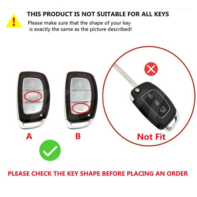 Husa aluminiu cu piele albastru pentru cheie smart Hyundai IX30 IX35 ...