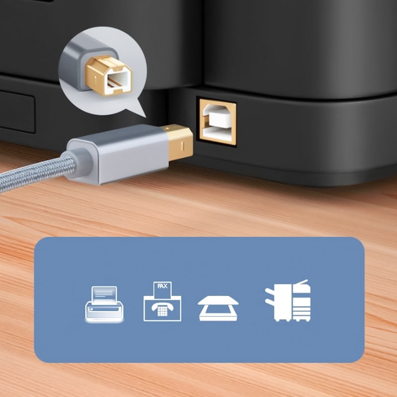 Cablu imprimanta, USB C la USB B, 1.5 m - eMAG.ro