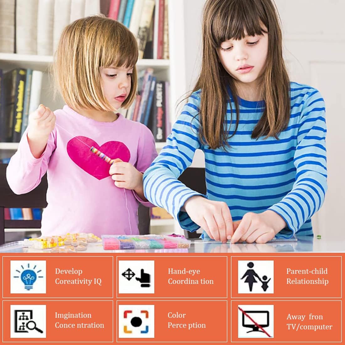 Kit margele de argila 6000 buc pentru realizarea bratari, 24 culori ...