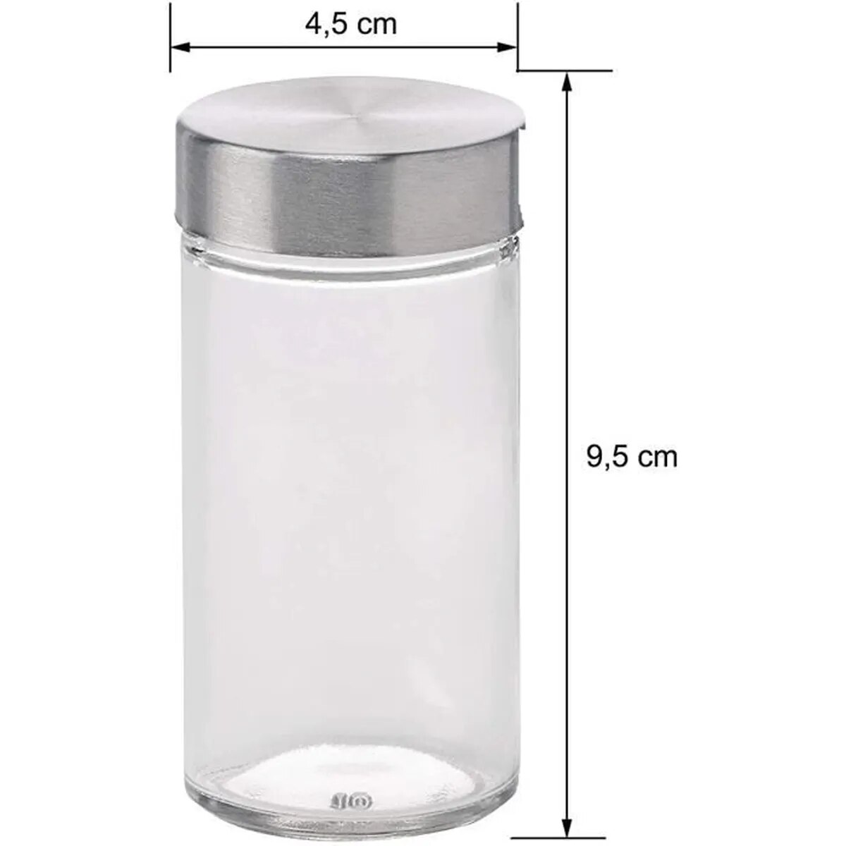 Recipiente pentru condimente din sticla cu capac de plastic, set 6 ...