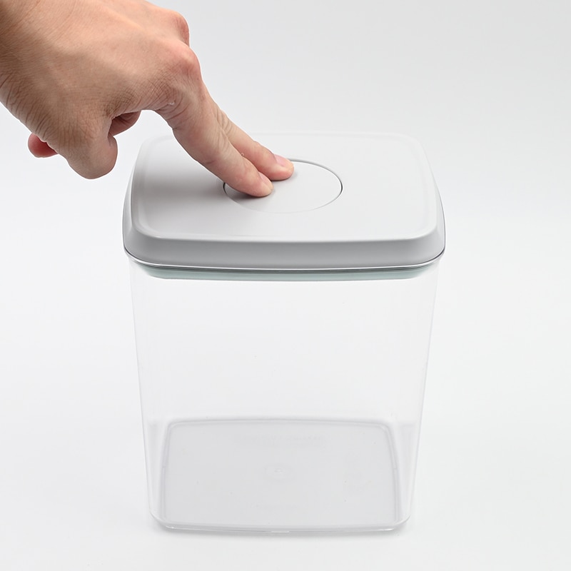 Set 7 recipiente patrate din plastic cu capac tip Pop Up. Potrivite ...