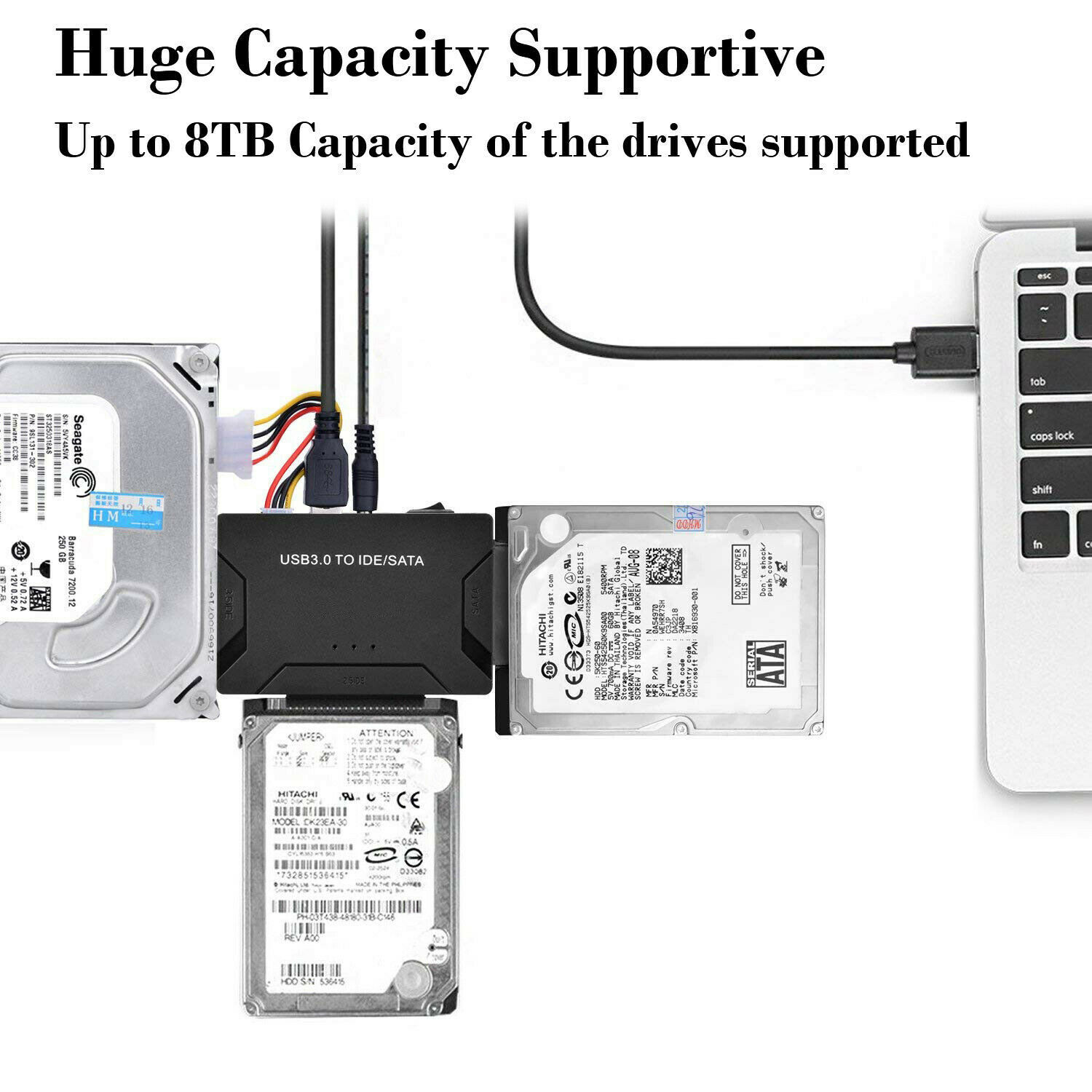 Cablu Adaptor, Sata/USB, SSD HDD, Negru - eMAG.ro