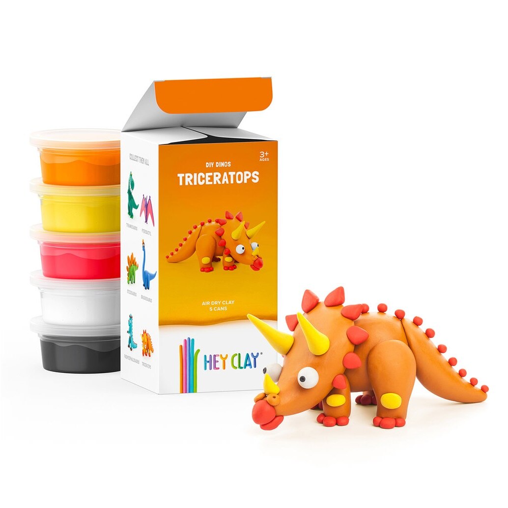 Комплект от 5 контейнера с глина, Hei Clay, Multicolor, 3 години+ - eMAG.bg