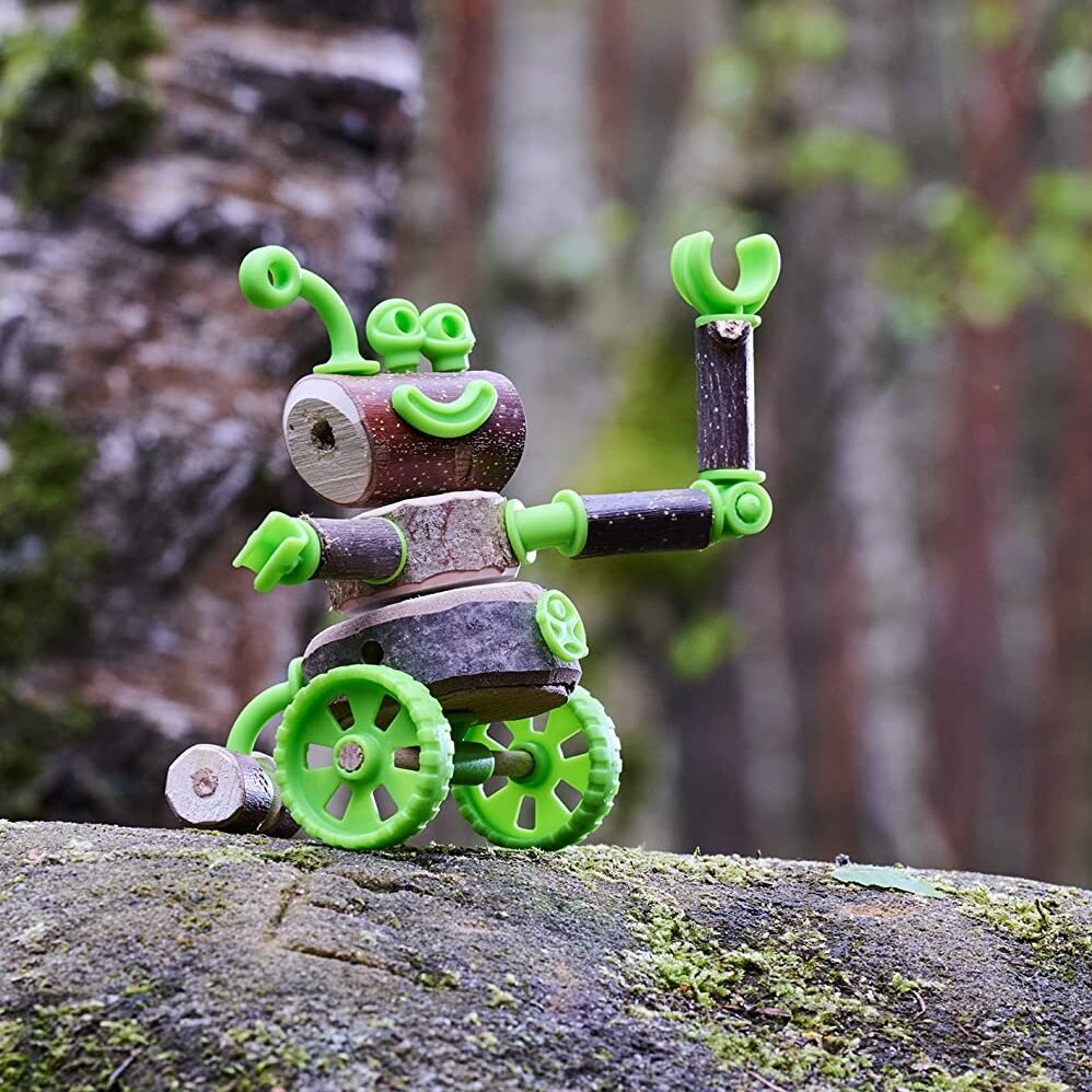 Set de constructii, Haba, Plastic\Lemn, Model Libelula, Verde\Maro ...