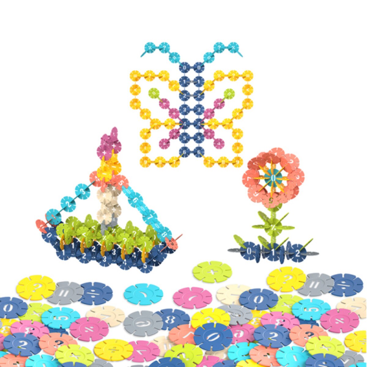 Set de constructie matematic, Matrax, Educational, Fulgi de nea, 120 ...