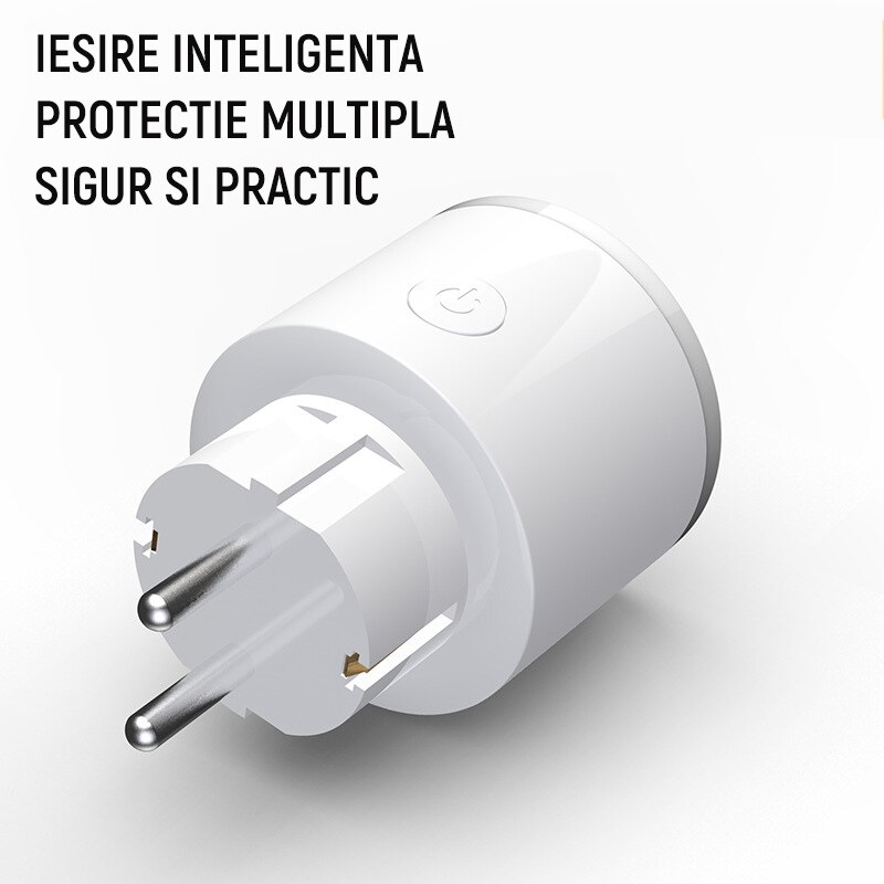 Priza inteligenta, Vaxiuja, Policarbonat, Alb - eMAG.ro