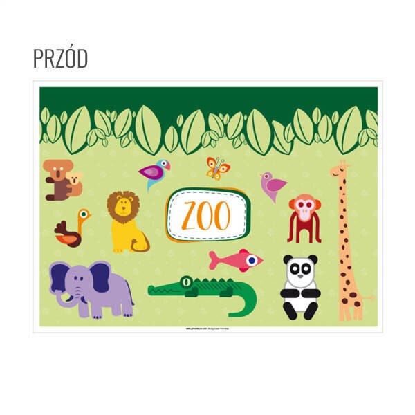 Set 250 fise de colorat fata-verso, Hartie, „Zoo” 31 x 43 cm - eMAG.ro