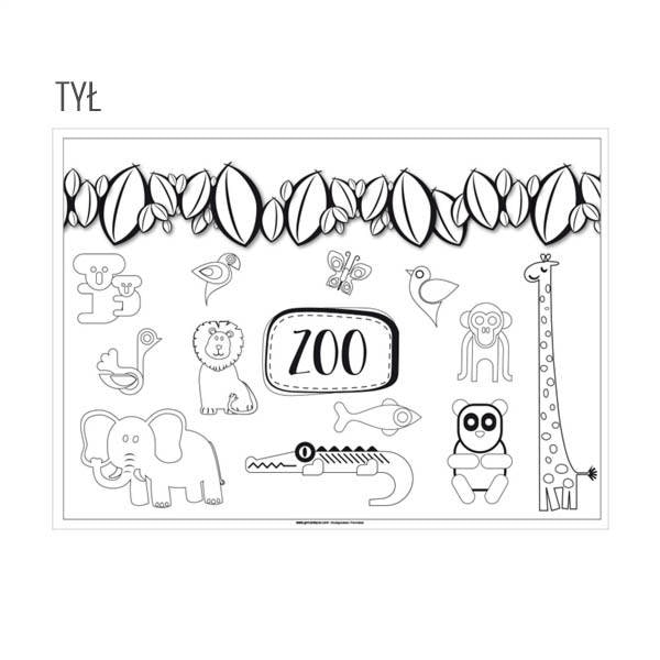 Set 250 fise de colorat fata-verso, Hartie, „Zoo” 31 x 43 cm - eMAG.ro