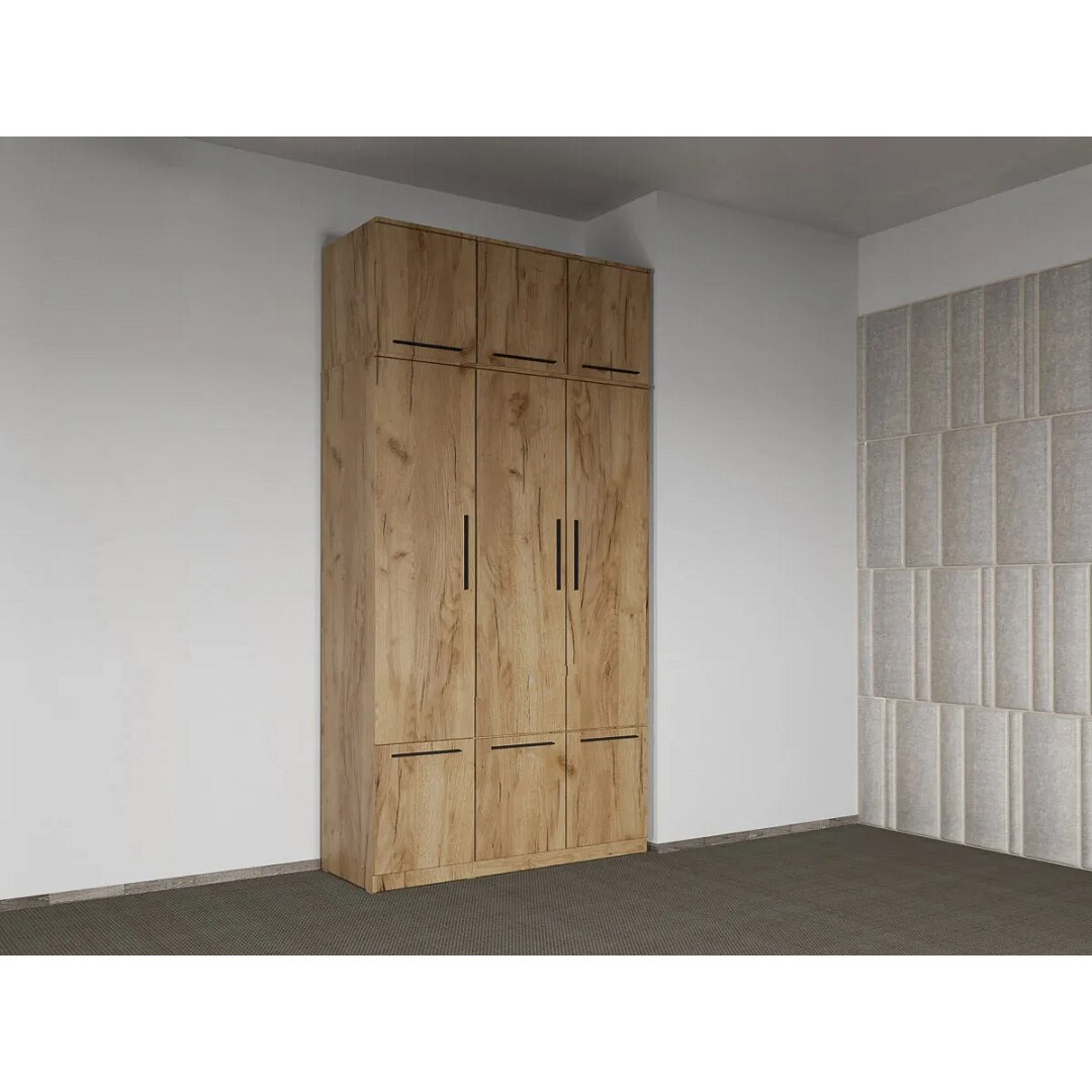 Set dormitor complet, Stejar Auriu cu comoda, Madrid, C06, Pal ...