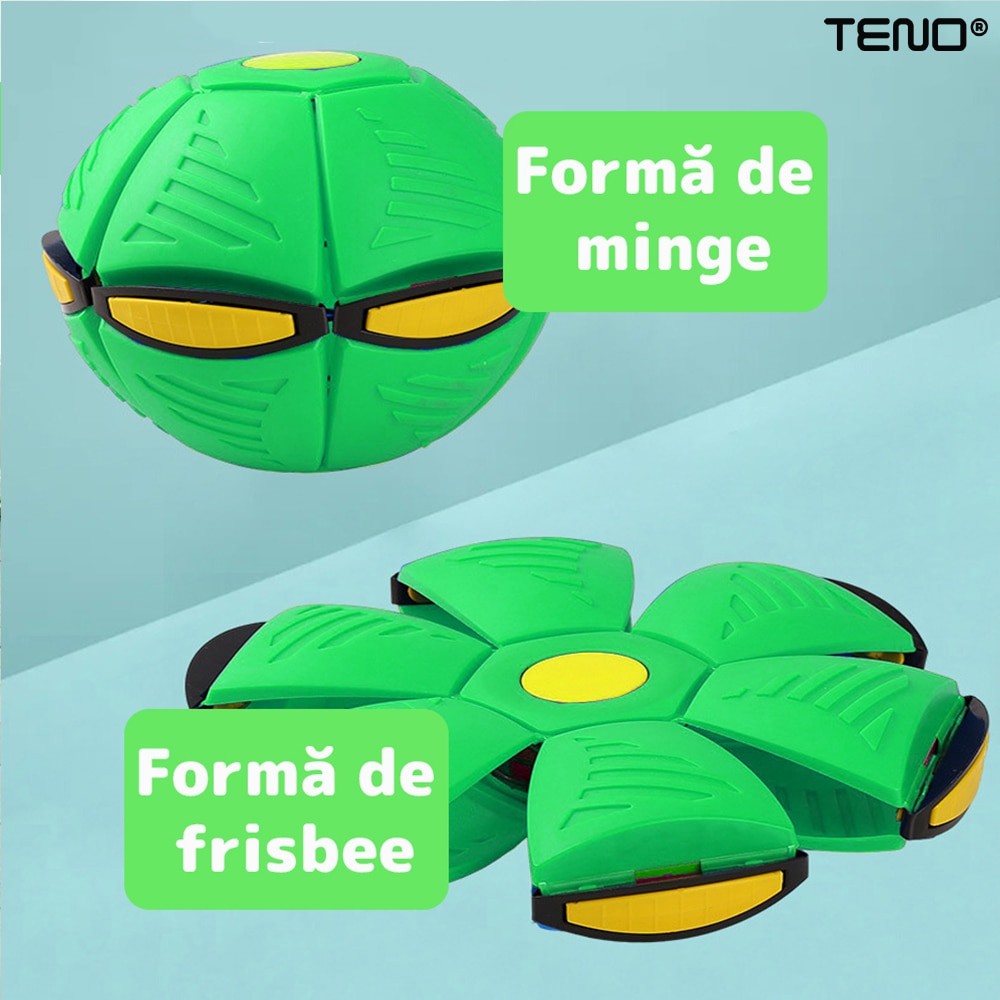 Minge Zburatoare Transformabila in Disc Frisbee Teno®, 2 moduri de ...