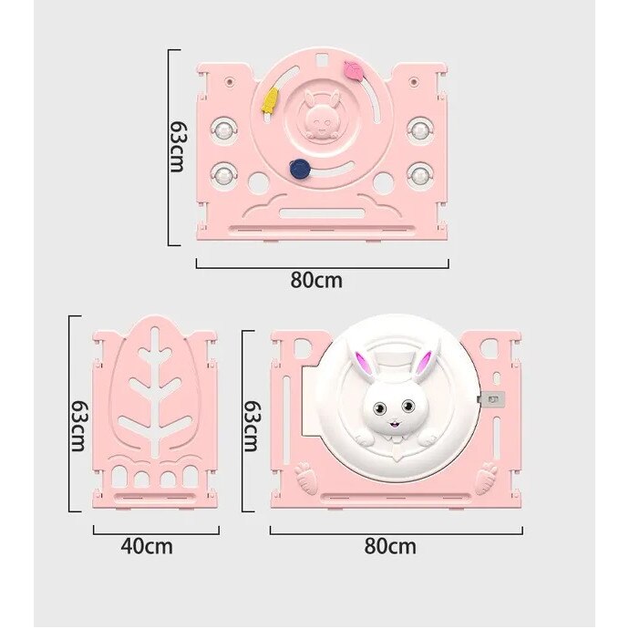 Gardulet loc de joaca si cos de baschet Nichiduta Bunny Pink - eMAG.ro