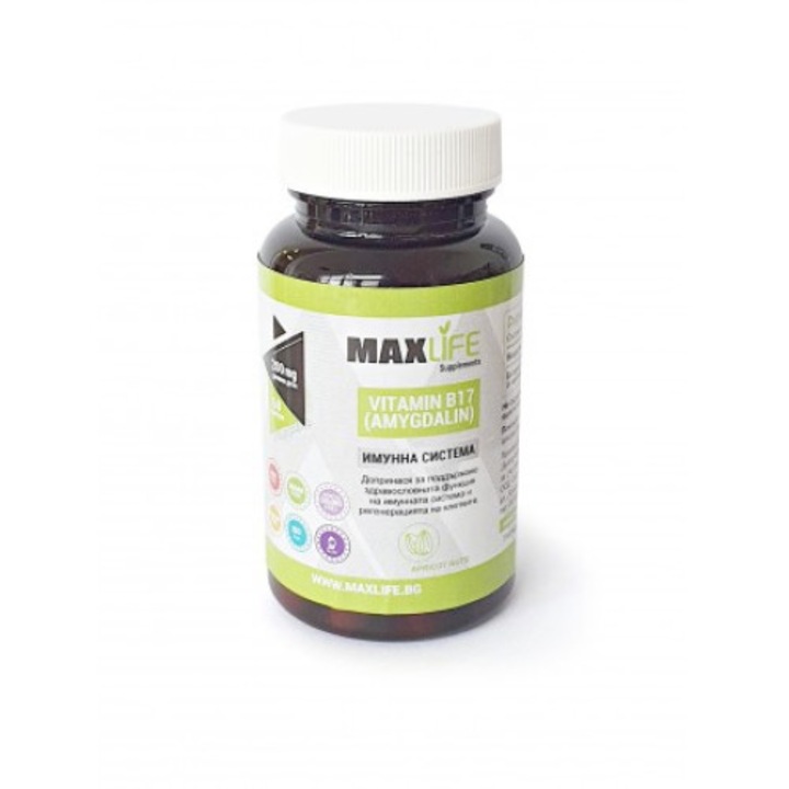 Хранителна добавка, Maxlife, Витамин Б17, 200мг, 60 таблетки - eMAG.bg
