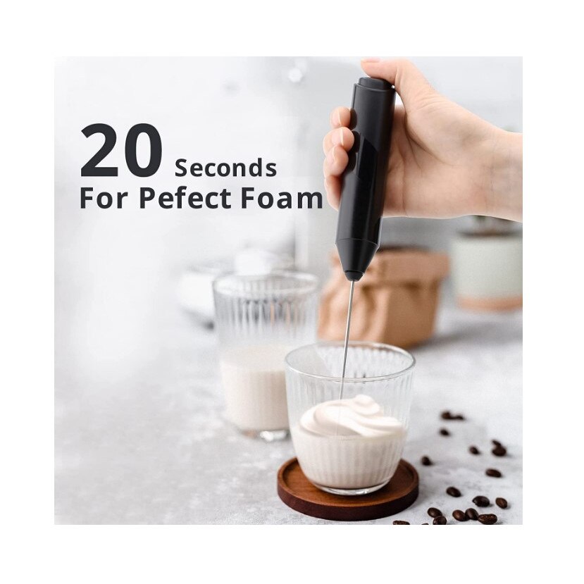 Mixer spuma de lapte, negru, ideal pentru cappuccino, caffe latte ...
