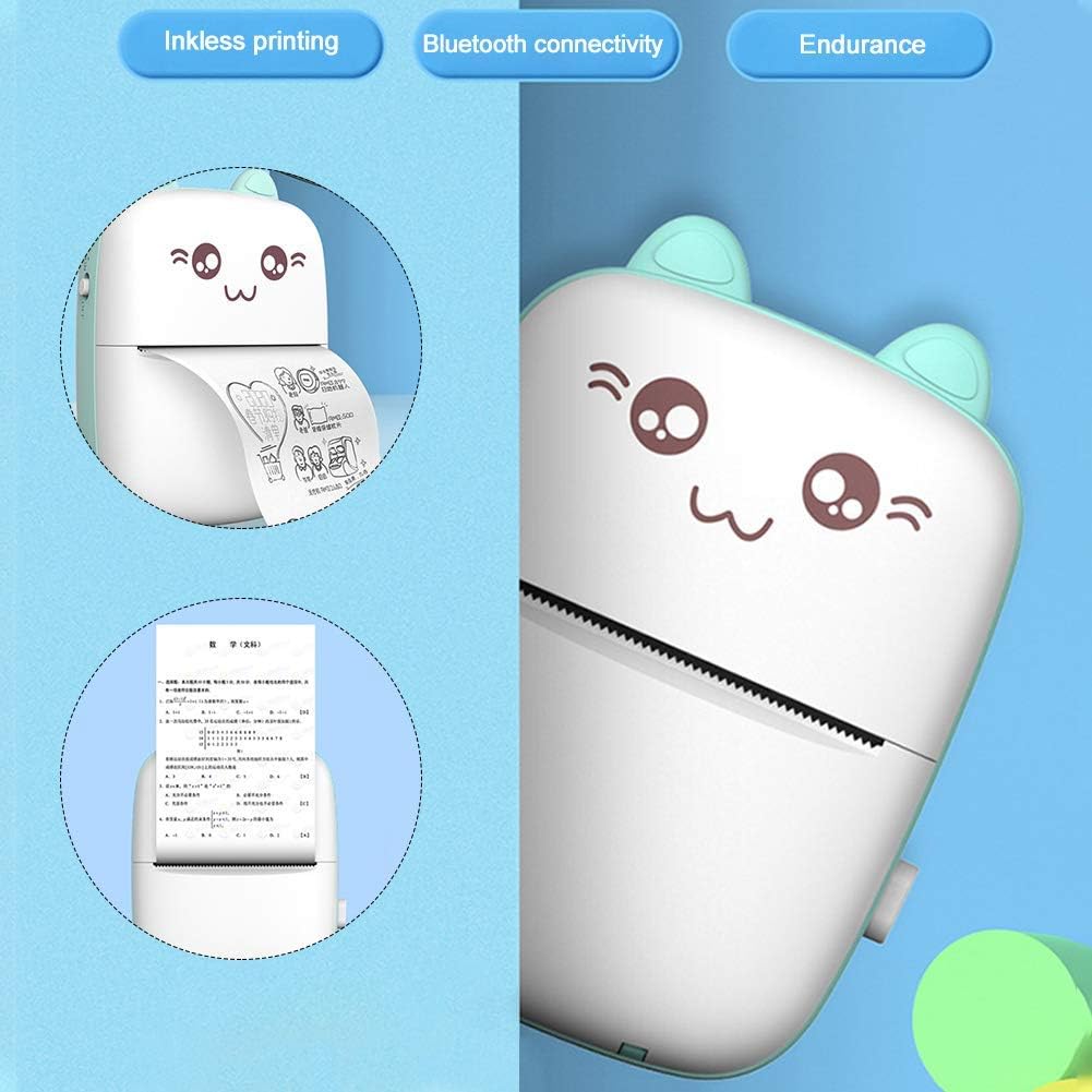 Mini imprimanta termica cu Bluetooth, Zola, rola de hartie, incarcare ...