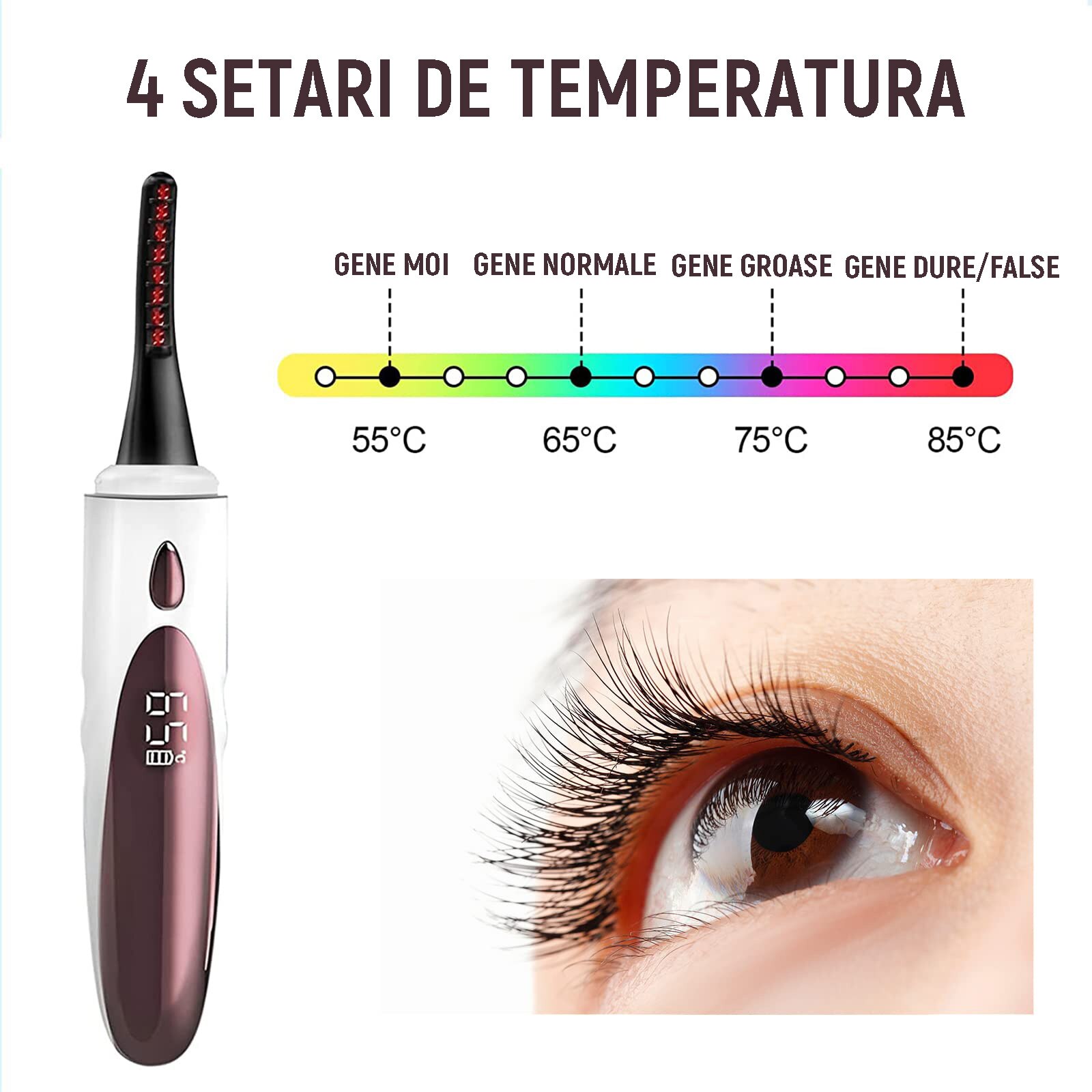 Ondulator gene, Vaxiuja, Electric, 4 Trepte temperatura, Alb - eMAG.ro