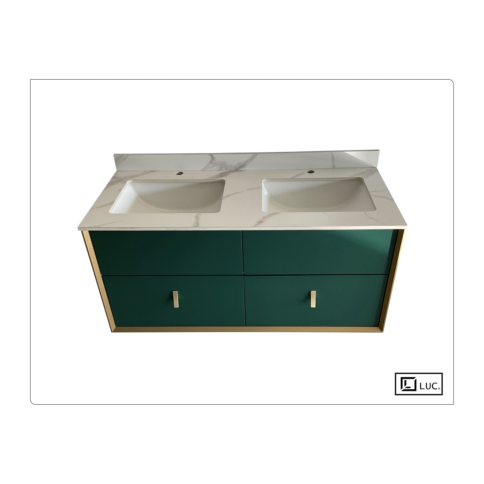 Mobilier de baie Dublu LUC 120 cm Verde - eMAG.ro