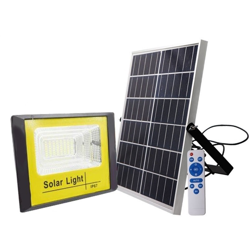 Proiector solar LED 200W, cu panou solar si telecomanda - eMAG.ro