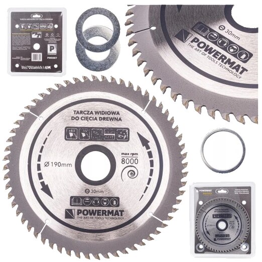 Циркуляр за дърво 190 х 30 60 зъба vidia Powermat - eMAG.bg