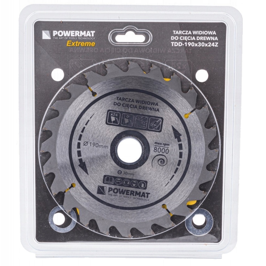 Disc circular pentru lemn, 190 x 30, 24 dinti, vidia, Powermat - eMAG.ro