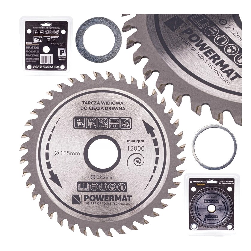 Disc circular pentru lemn, 125 x 22.2, 40 dinti, vidia, Powermat - eMAG.ro