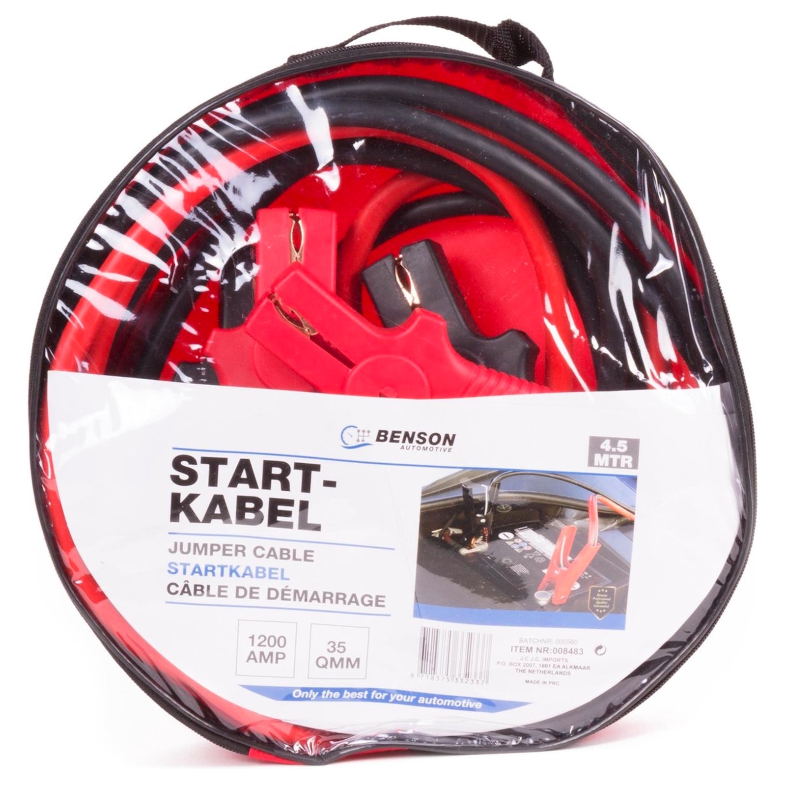 Cabluri curent auto profesionale 35mm2 12V-24V 1200A, lungime 4, 5m cu ...