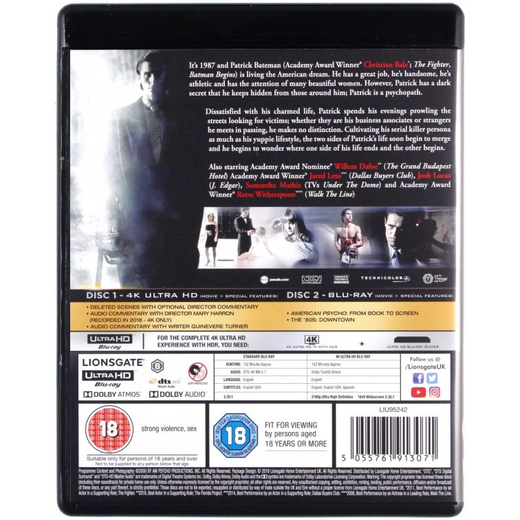 American Psycho [Blu-Ray 4K]+[Blu-Ray] - eMAG.ro