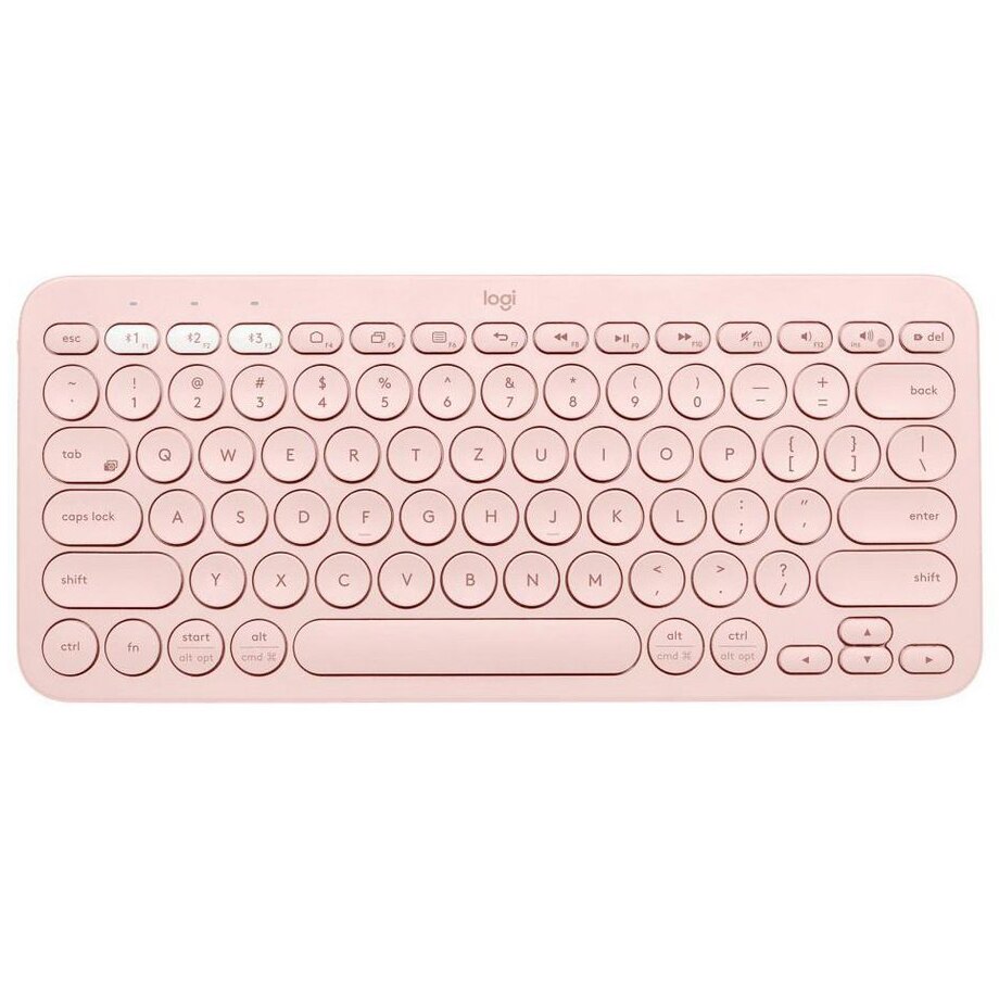 Tastatura Bluetooth Logitech K380, Multi-Device, layout DE German, Roz ...