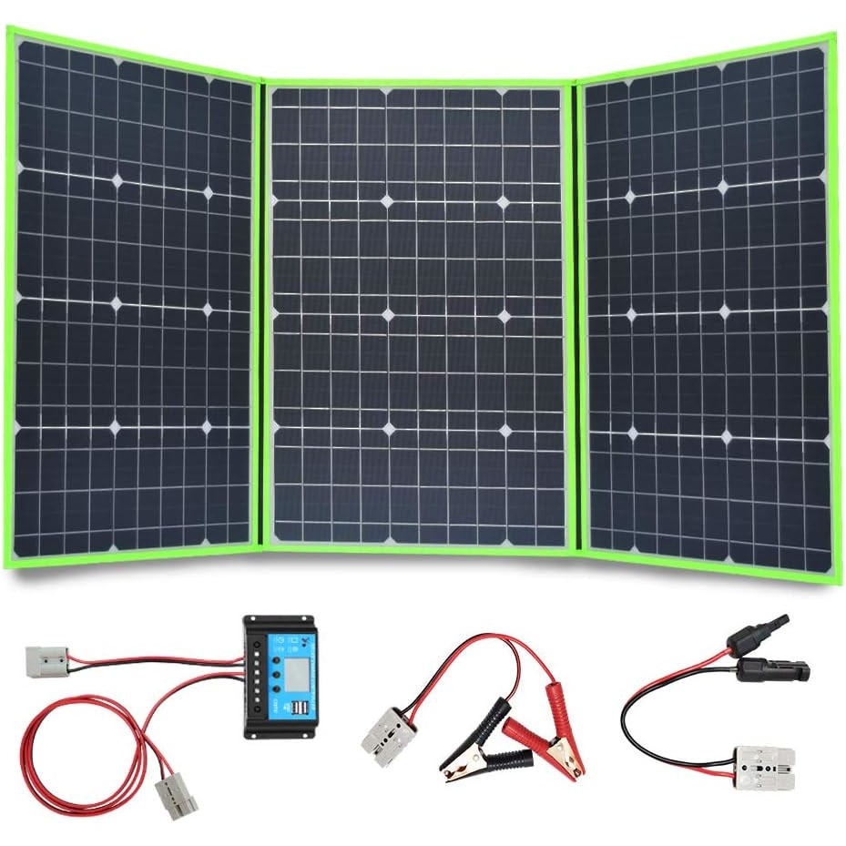 Panou solar, portabil, 100 W, 10 A, USB, 12 V, pliabil, silicon ...