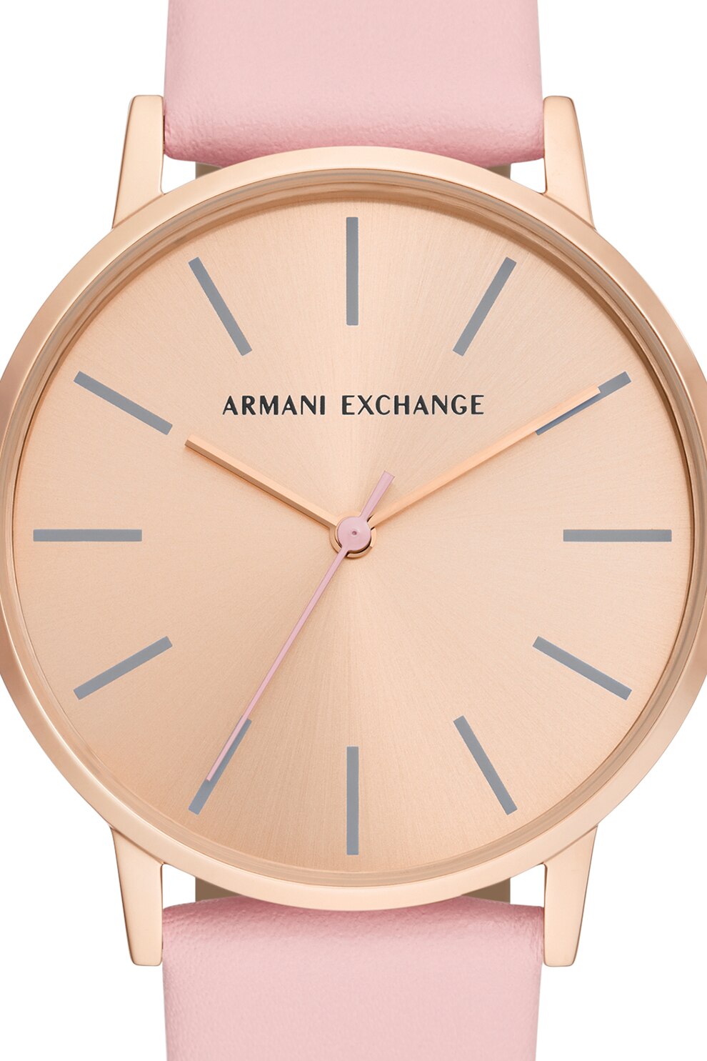 ARMANI EXCHANGE, Set de ceas quartz si bratara cu margele, Auriu rose ...