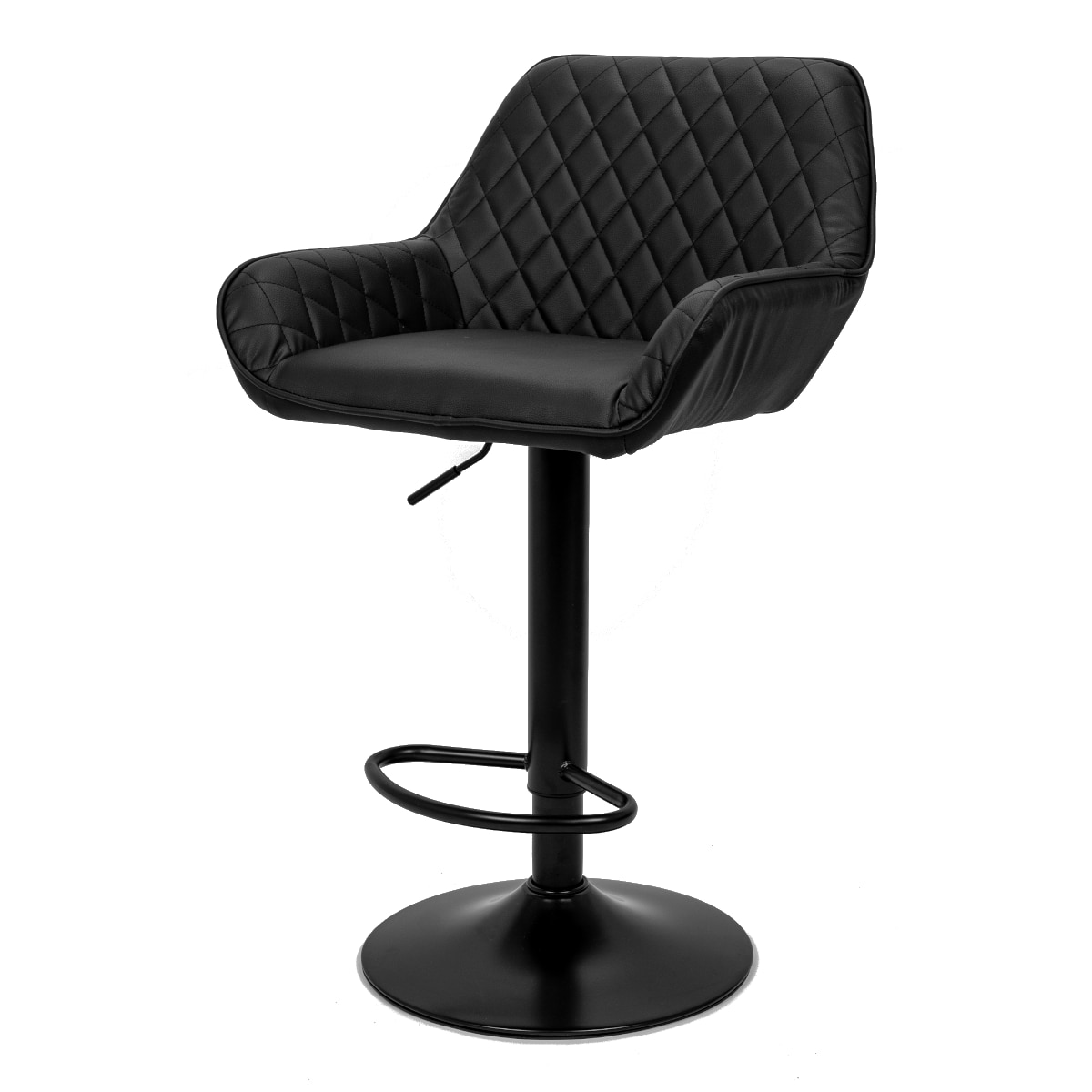 Set 2 scaune de bar, 34 x 35 x 108 cm, Viking, Shot, negru/negru - eMAG.ro