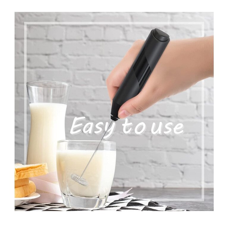 Mixer spuma de lapte, negru, cu stand vertical, ideal pentru cappuccino ...