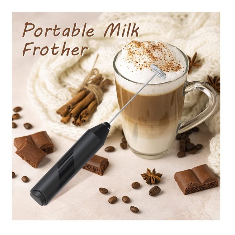 Mixer spuma de lapte, negru, cu stand vertical, ideal pentru cappuccino ...