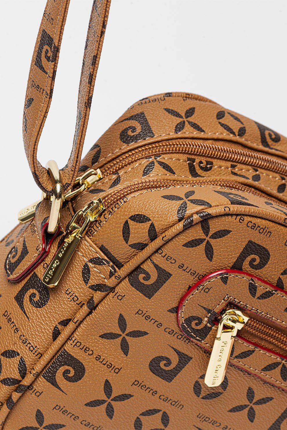 Pierre Cardin, Geanta crossbody cu logo, Negru, Maro camel - eMAG.ro