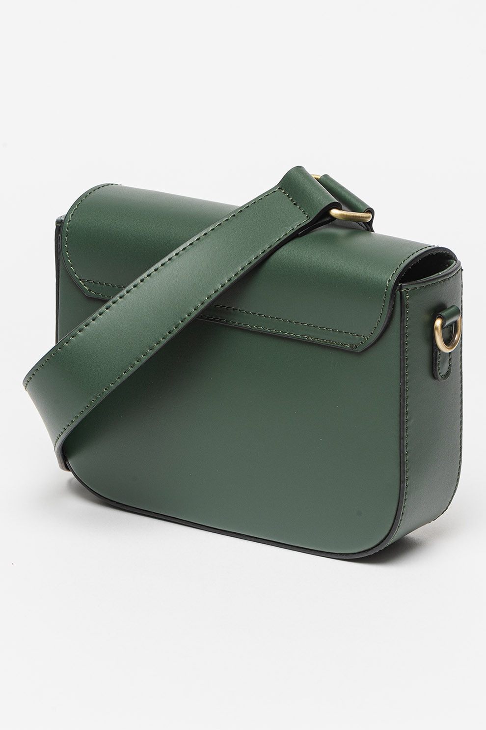 Pierre Cardin, Geanta crossbody de piele cu logo, Verde padure - eMAG.ro