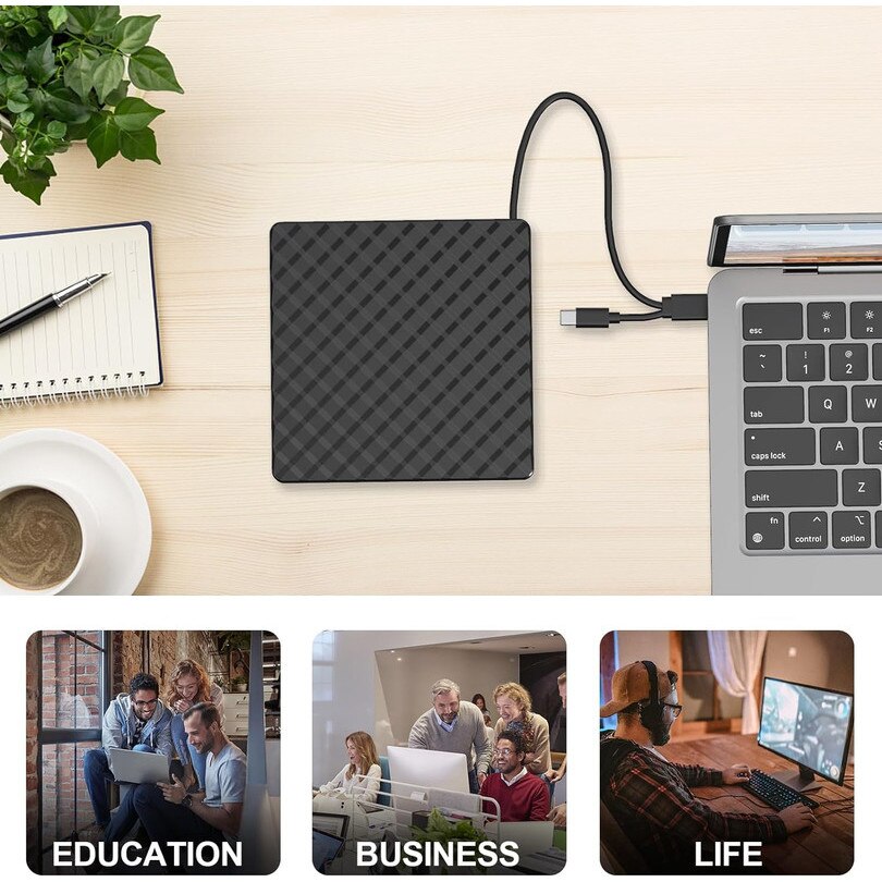 Unitate CD DVD externa, USB 3.0/USB 3.0, 8MB, Negru - eMAG.ro