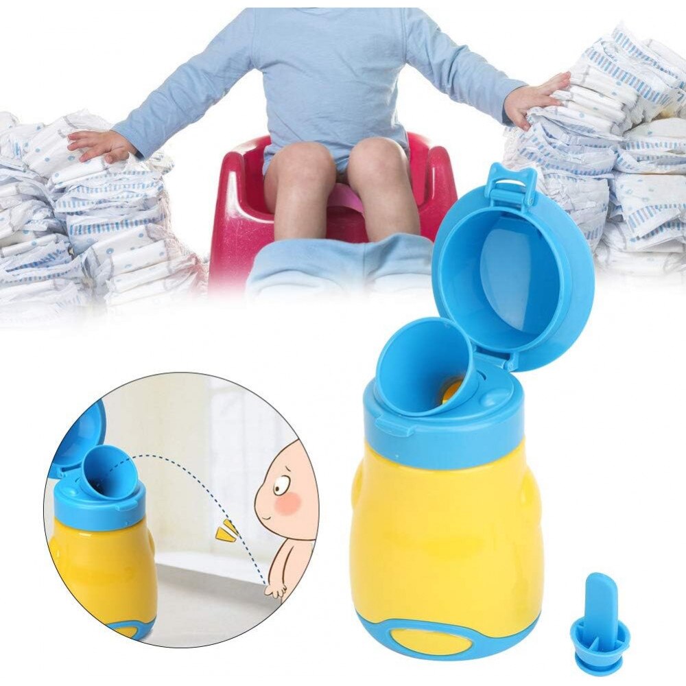 Pisoar portabil pentru baieti Little Mom Yellow 600ml - eMAG.ro