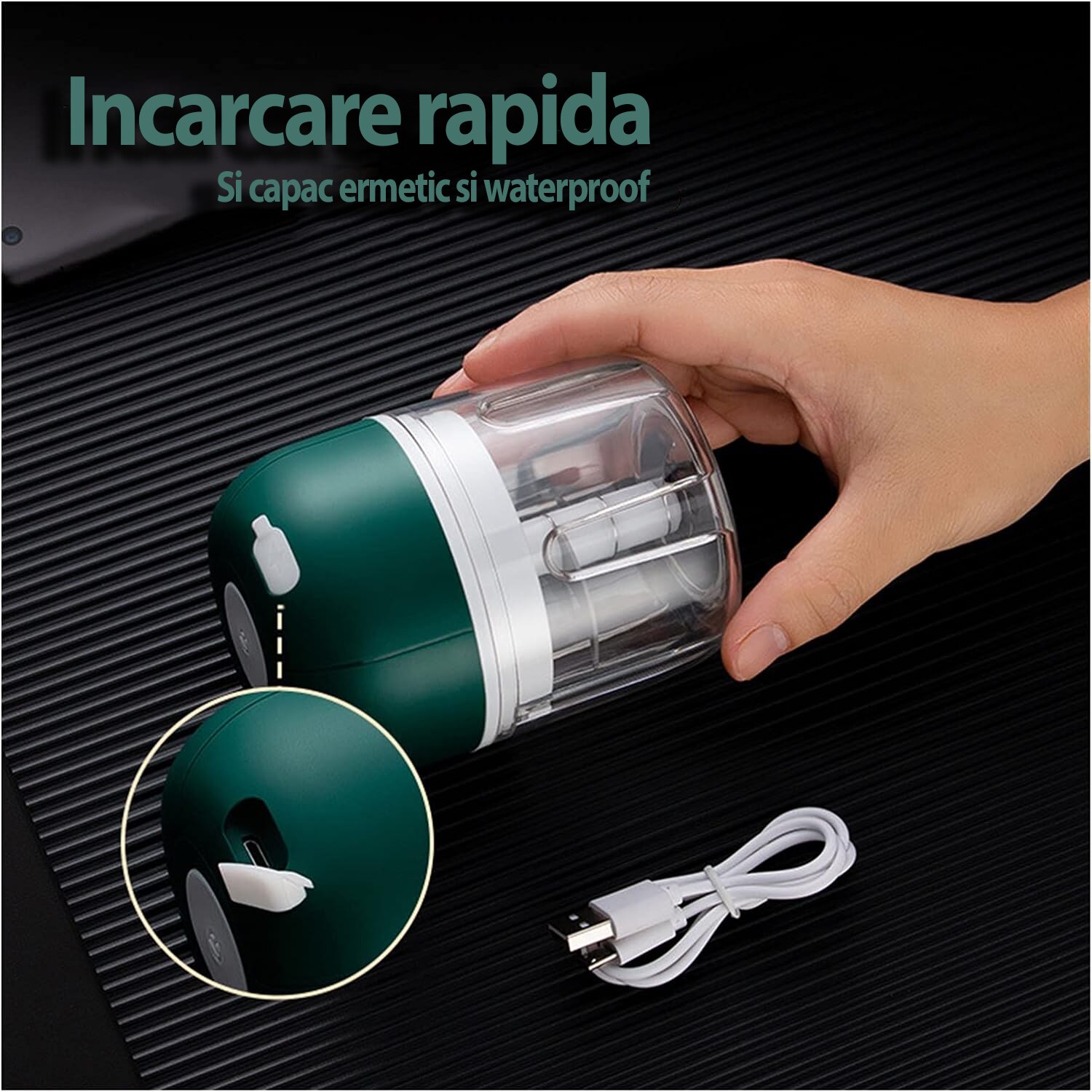 Mini tocator electric ARBmart®, pentru orice tip de aliment, lame ...