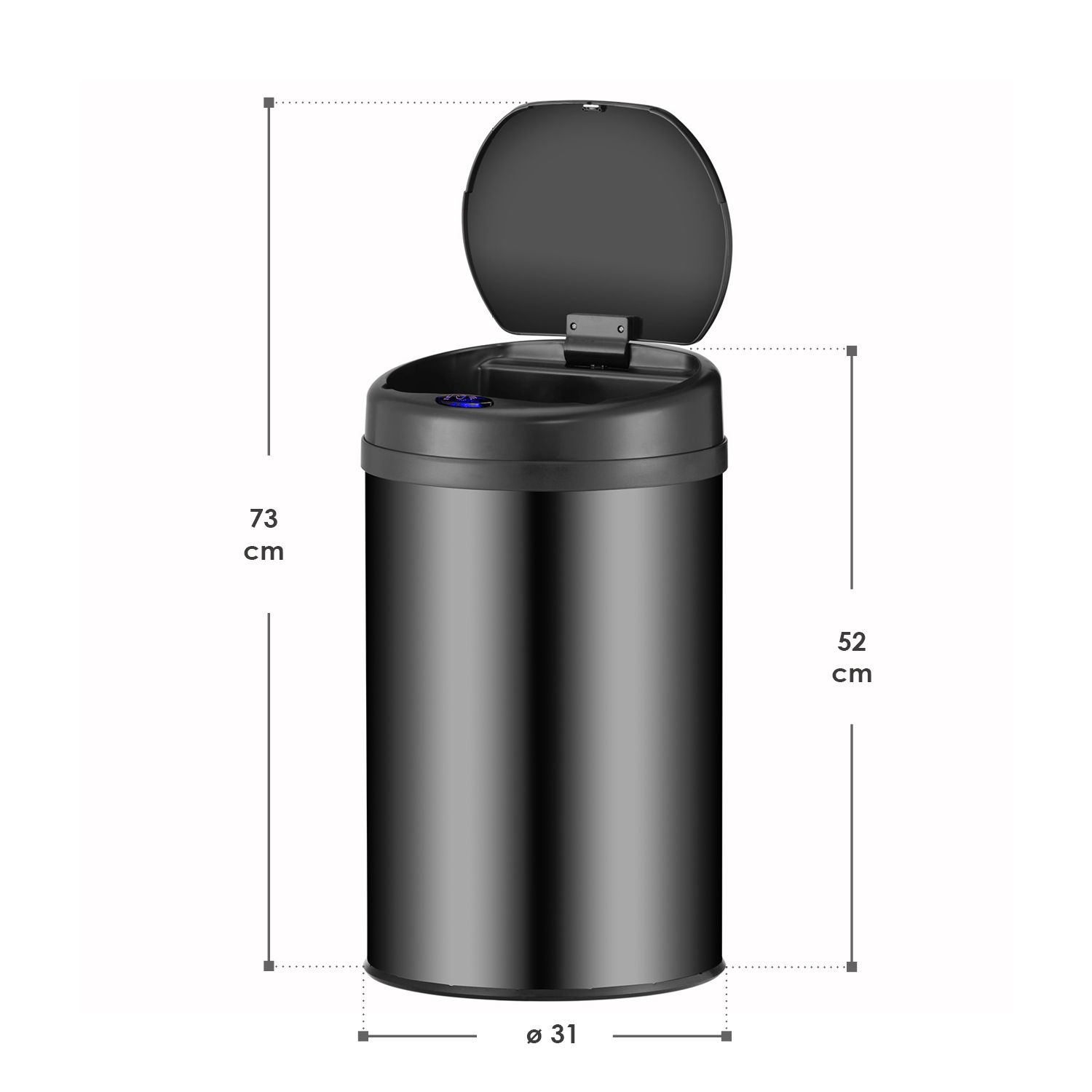 Cos de gunoi cu senzor automat, 30L deschidere/inchidere silentioasa ...